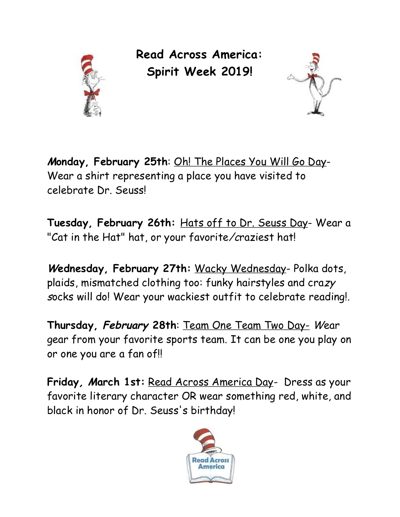 Monday Spirit Week American Outfits