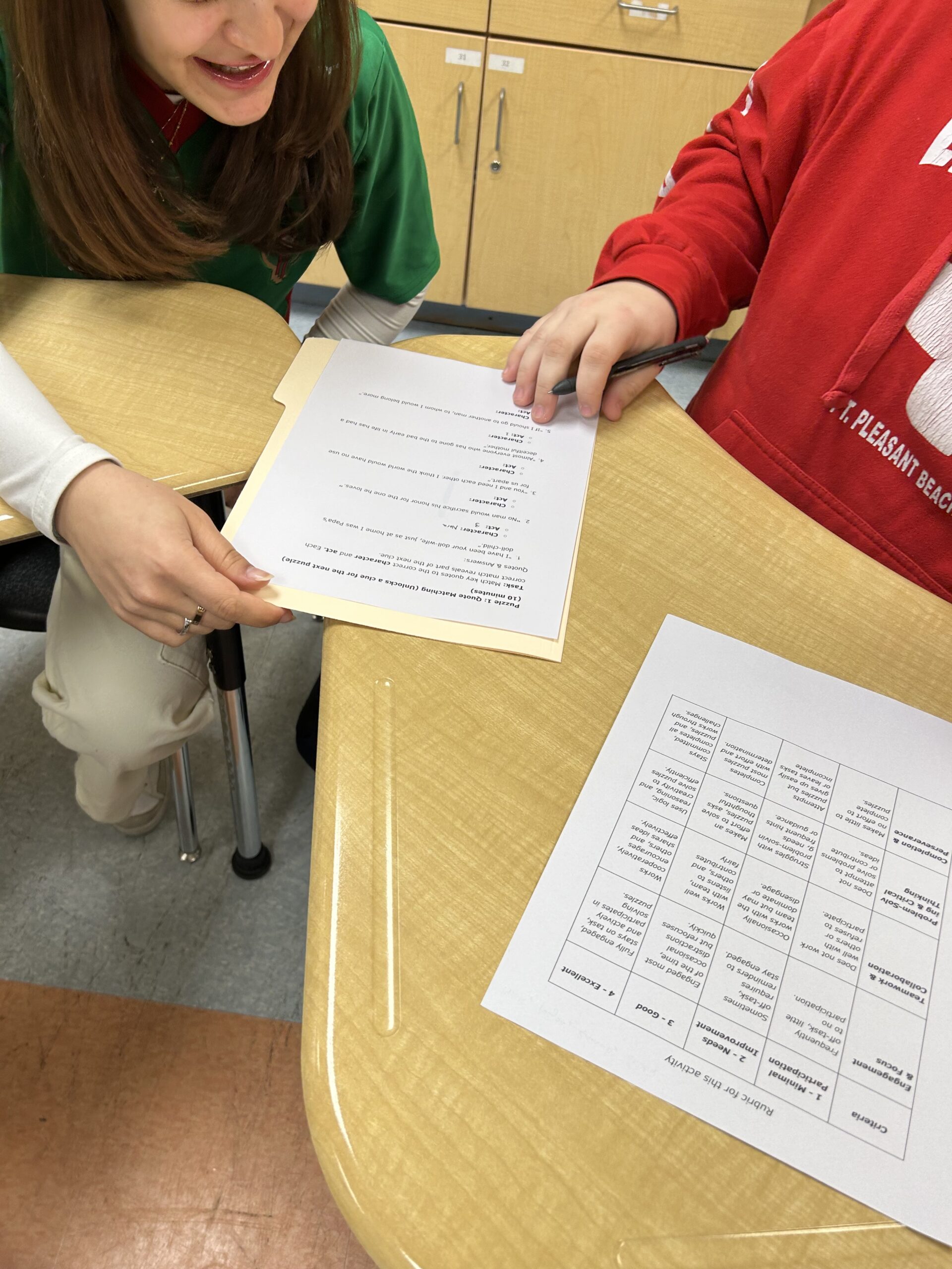 Engaging "Escape Room" Activity in English Class - Rutherford High School