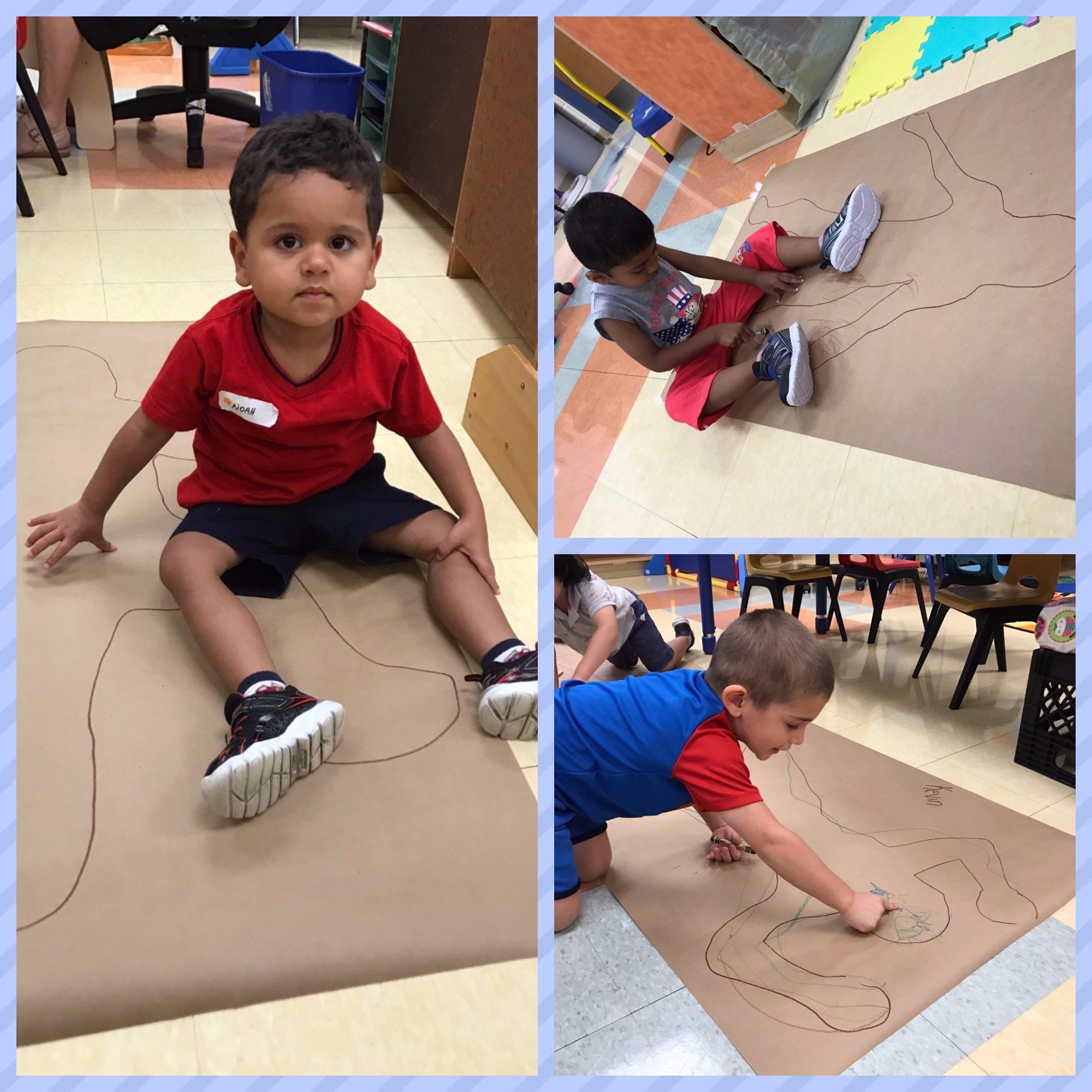 Miss Ilona's Pre-K Class Body Tracing - Washington School