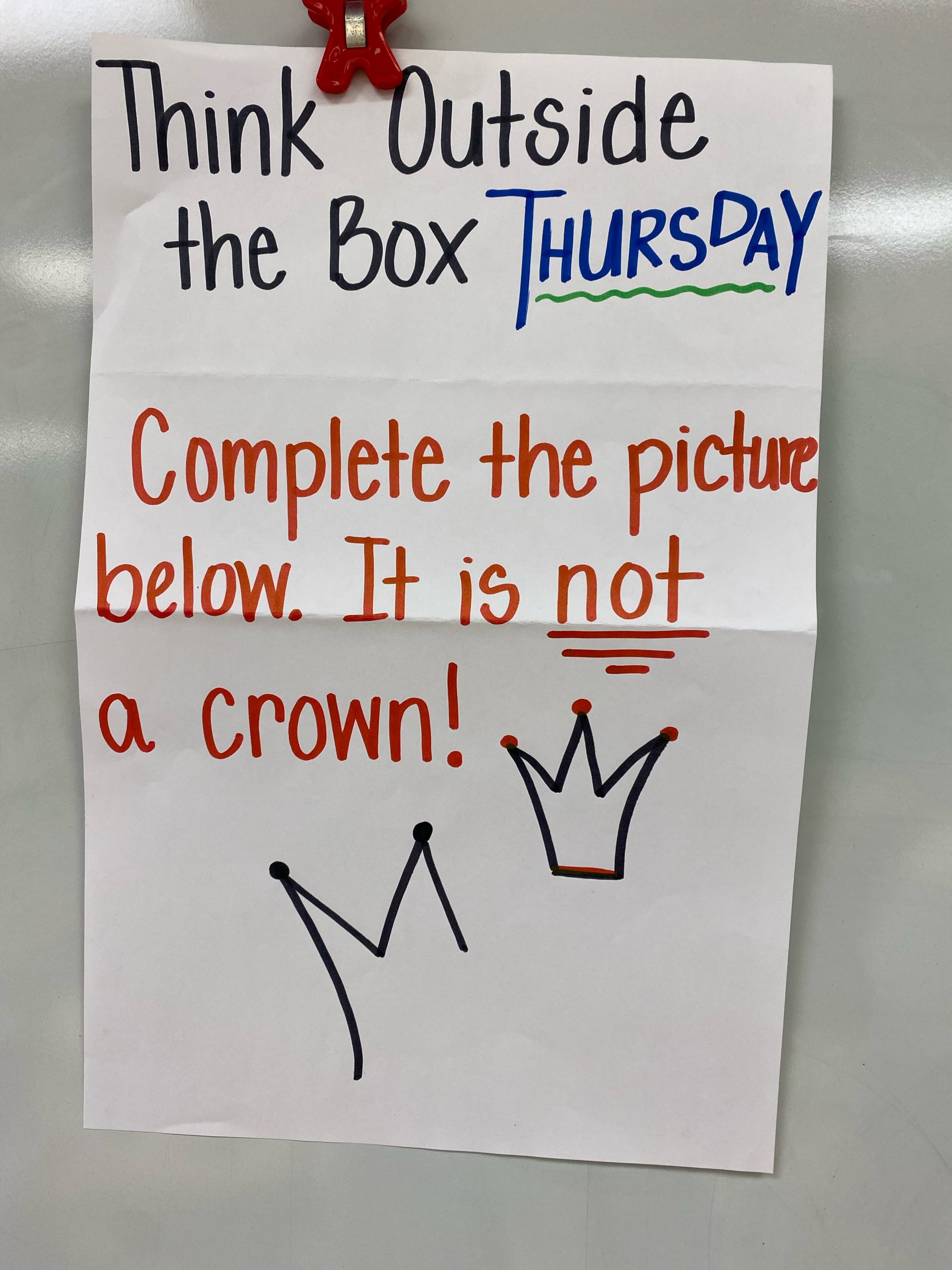 Think Outside the Box - Washington School